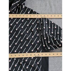 Champion | Shirts | Champion Hoodie Mens L Black Aop Kanga Pocket Ls ...